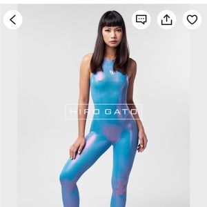 hirogato | Pants & Jumpsuits | Hiro Gato Holographic Blue Bodysuit ...